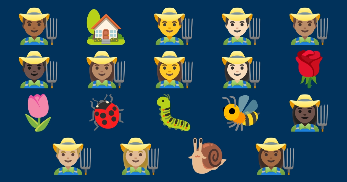 👨‍🌾 Giardino Emoji 👩‍🌾 🐌 🐛 🐝 🐞 🌹