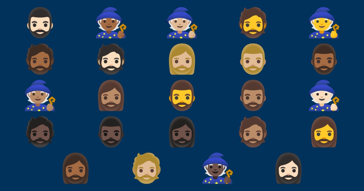 🧔 Barba Emoji 🧔‍♂️ 🧔‍♀️ 🧙 🧔🏻 🧔🏼 🧔🏽