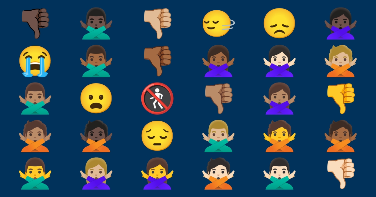 🙂‍↔️ No Emoji 😔 😦 😭 😞 👎 🙅