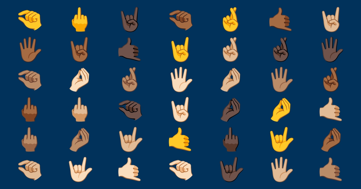 🖐️ Dita Emoji 🤌 🤏 🤞 🤟 🤘 🤙