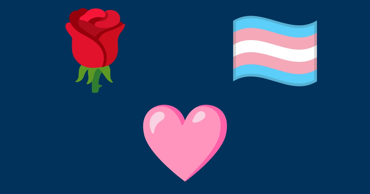 Rosa Emojis 🌹 🏳️‍⚧️