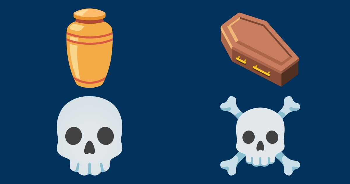 💀 Muerte Emojis ☠️ ⚰️ ⚱️