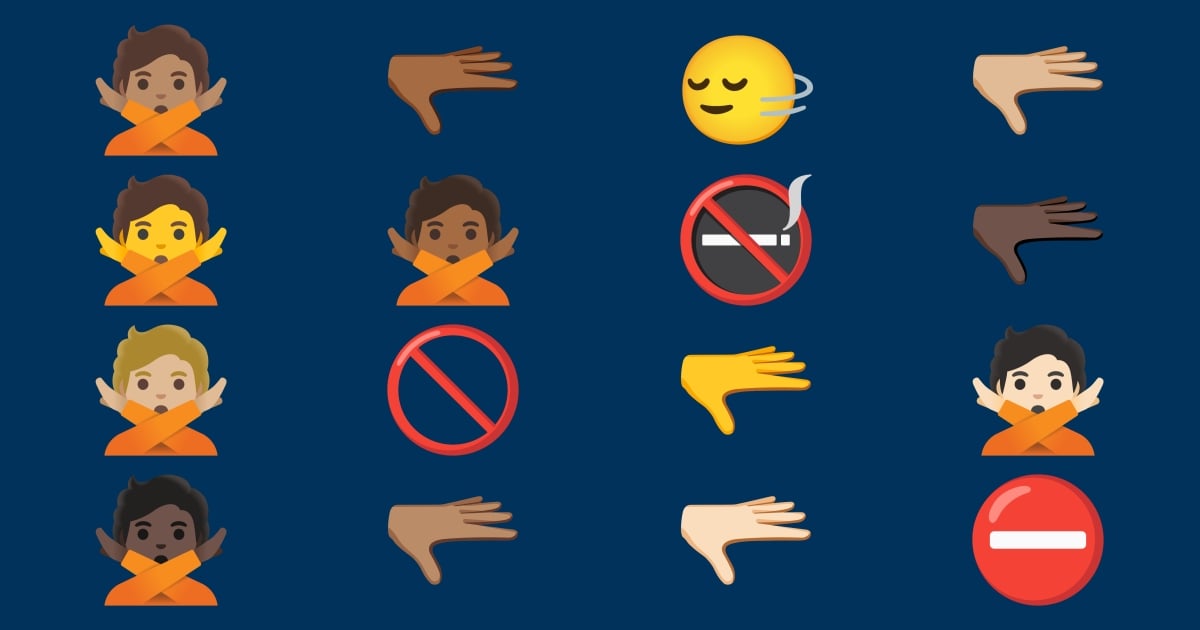 🙂‍↔️ No Emojis 🫳 🙅 ⛔ 🚫 🚭 🫳🏻