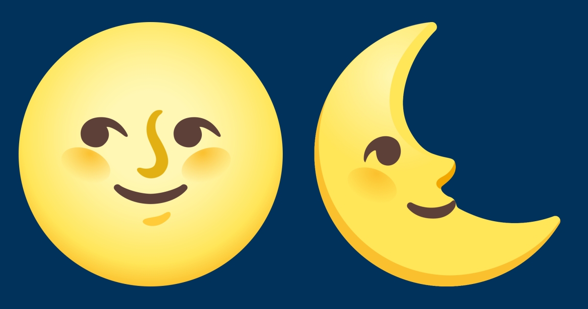 🌜 Lua Com Rosto Emojis 🌝