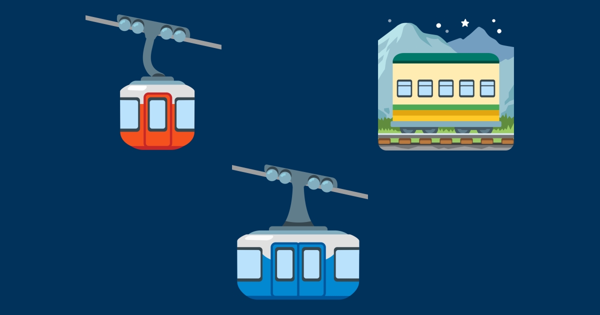 🚞 Teleférico Emojis 🚠 🚡
