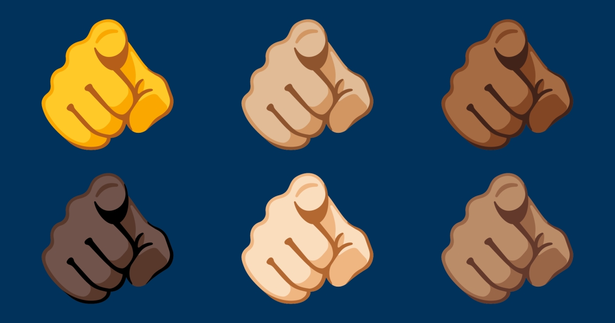 🫵 Cutucar Emojis 🫵🏻 🫵🏼 🫵🏽 🫵🏾 🫵🏿