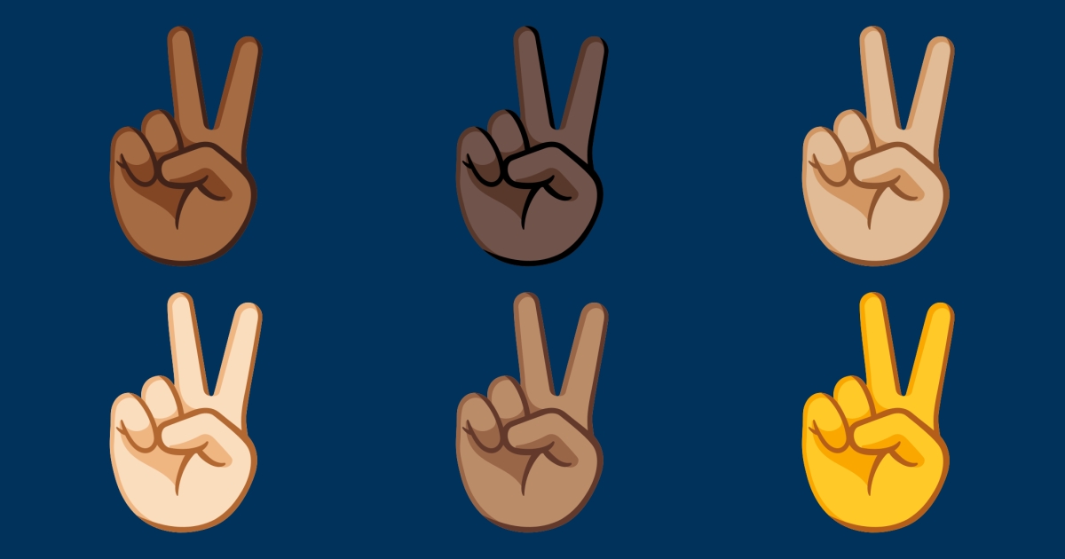 ️ Mão Em V De Vitória Emojis 🏻 🏼 🏽 🏾 🏿