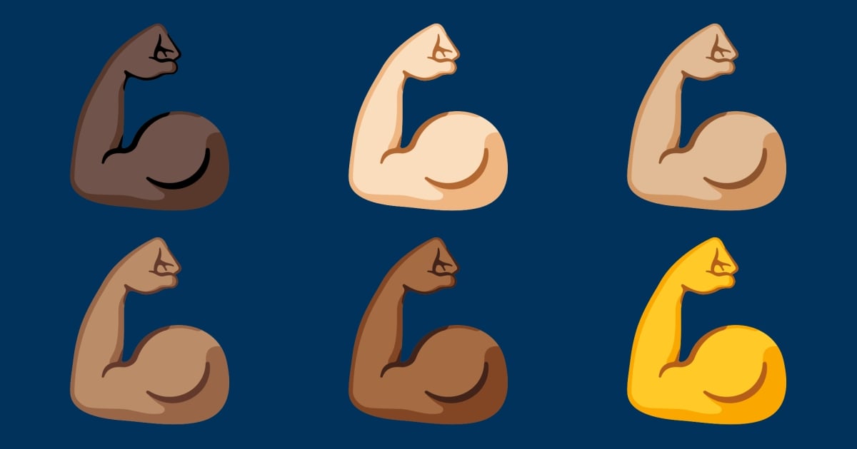💪 Forte Emojis 💪🏻 💪🏼 💪🏽 💪🏾 💪🏿