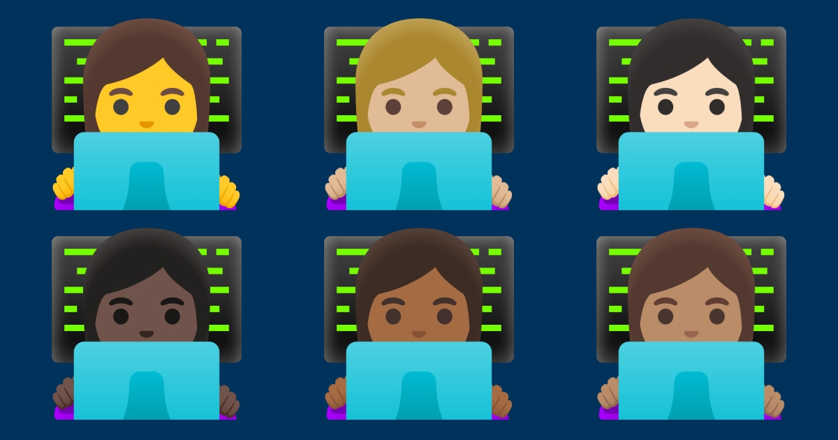 👩‍💻 Tecnóloga Emojis 👩🏻‍💻 👩🏼‍💻 👩🏽‍💻 👩🏾‍💻 👩🏿‍💻