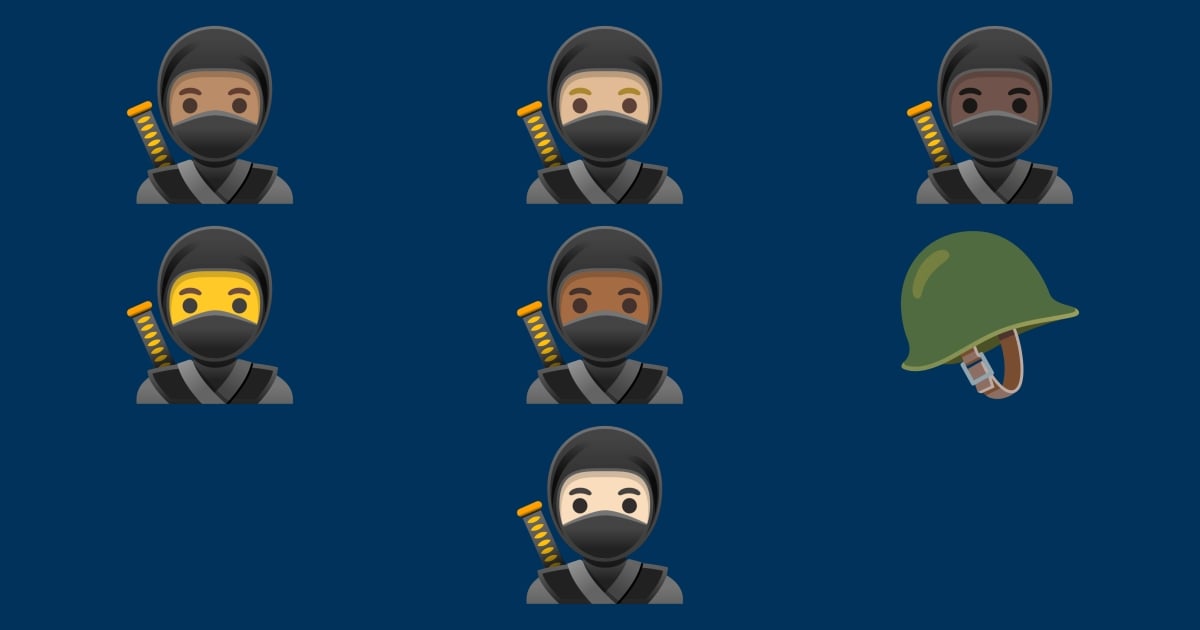 🥷 Soldado Emojis 🪖 🥷🏻 🥷🏼 🥷🏽 🥷🏾 🥷🏿