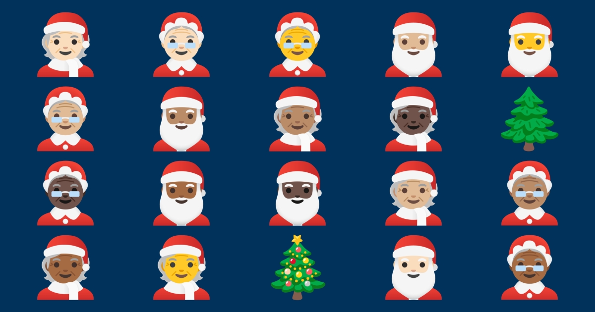 🎅 Natal Emojis 🤶 🧑‍🎄 🌲 🎄 🎅🏻 🎅🏼