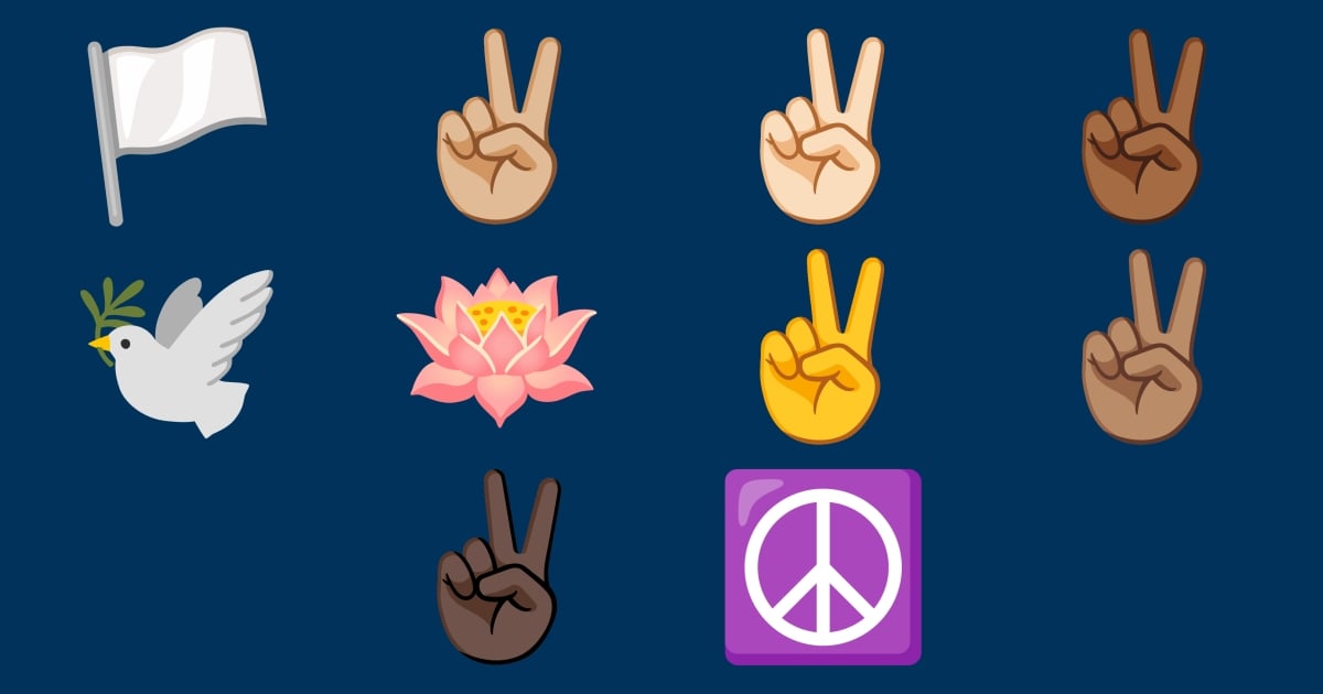 ️ Paz Emojis 🕊️ 🪷 ☮️ 🏳️ 🏻 🏼