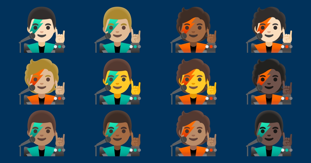 🧑‍🎤 Cantor Emojis 👨‍🎤 🧑🏻‍🎤 🧑🏼‍🎤 🧑🏽‍🎤 🧑🏾‍🎤 🧑🏿‍🎤