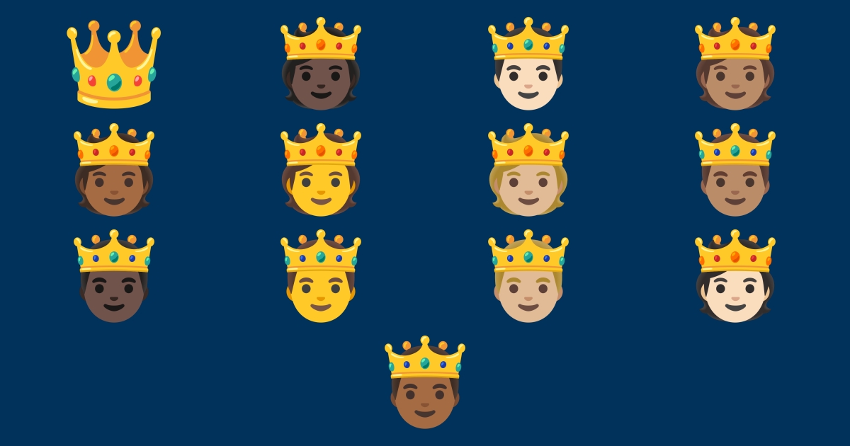 🫅 Rei Emojis 🤴 👑 🫅🏻 🫅🏼 🫅🏽 🫅🏾