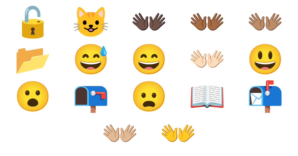 😃 Open Emojis 😄 😅 😮 😦 😺 👐