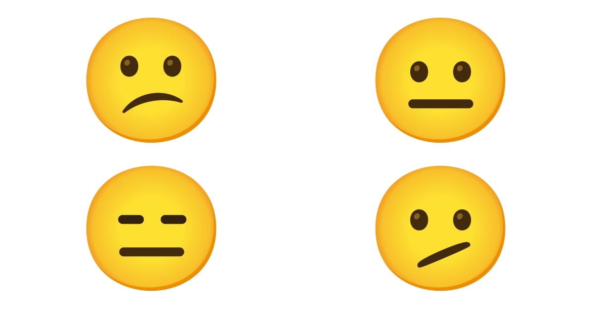 😐 Meh Emojis 😑 😕 🫤