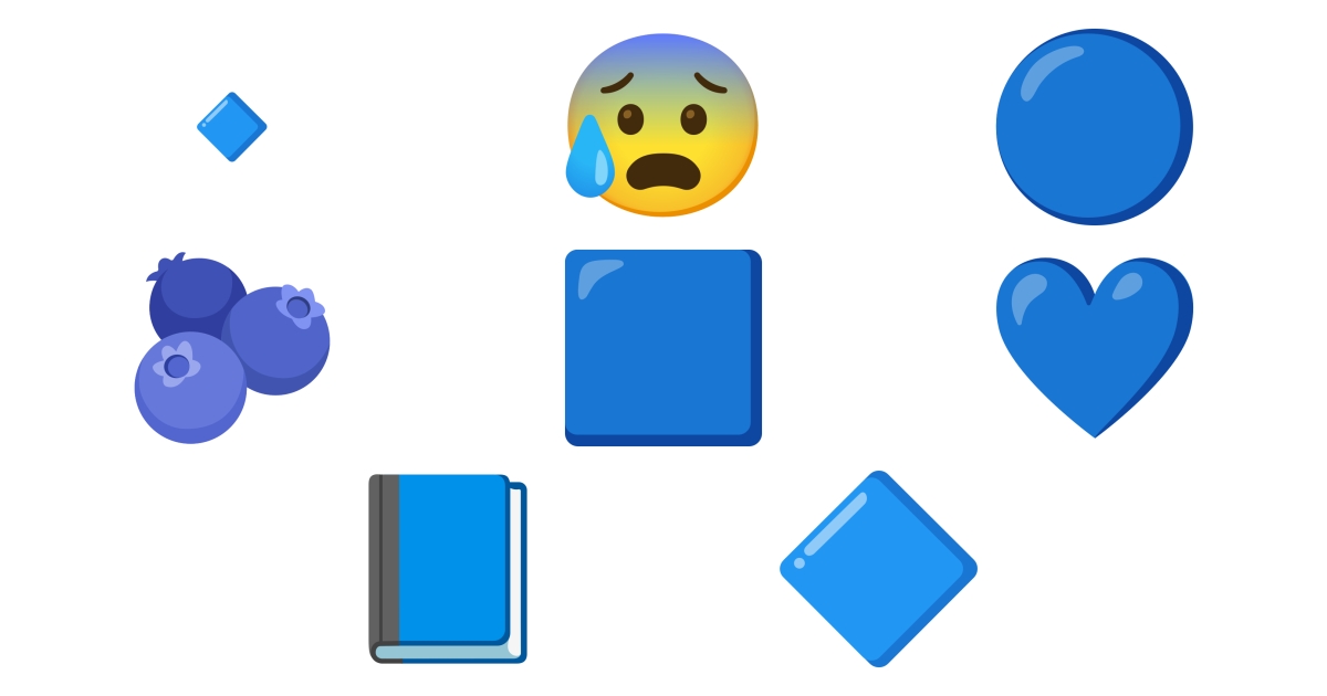 😰 Blue Emojis 💙 🫐 📘 🔵 🟦 🔷