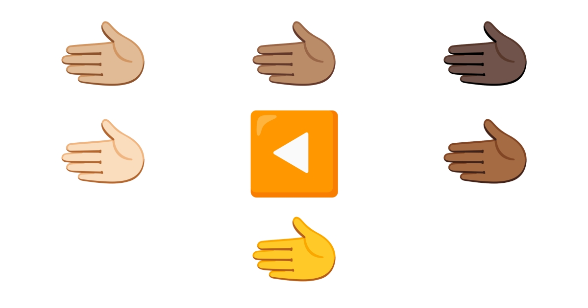 🫲 Left Emojis ️ 🫲🏻 🫲🏼 🫲🏽 🫲🏾 🫲🏿