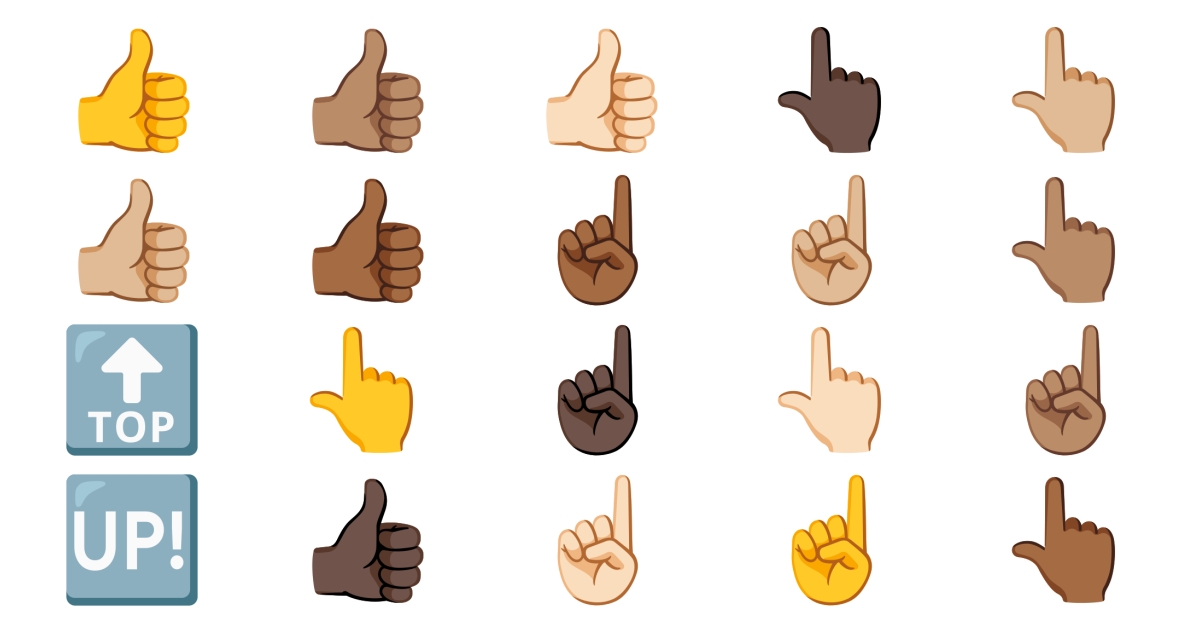 👆 Up Emojis ☝️ 👍 🔝 🆙 👆🏻 👆🏼