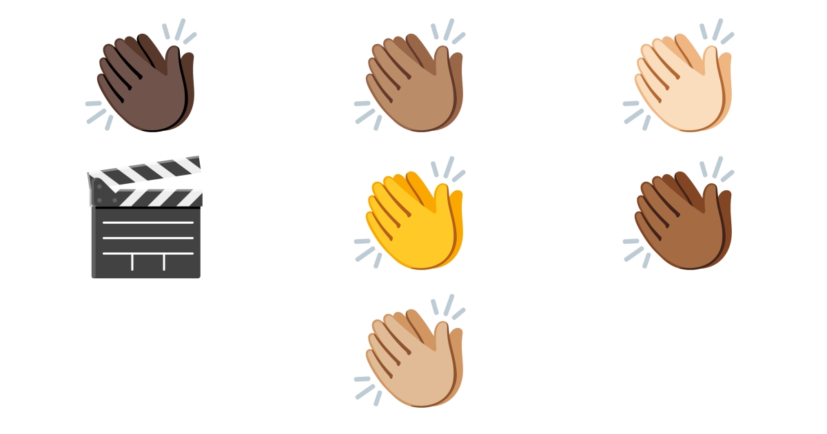 👏 Clap Emojis 🎬 👏🏻 👏🏼 👏🏽 👏🏾 👏🏿