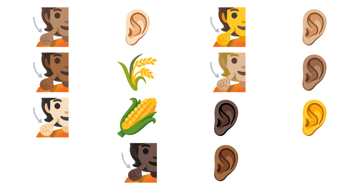 👂 Ear Emojis 🧏 🌾 🌽 👂🏻 👂🏼 👂🏽