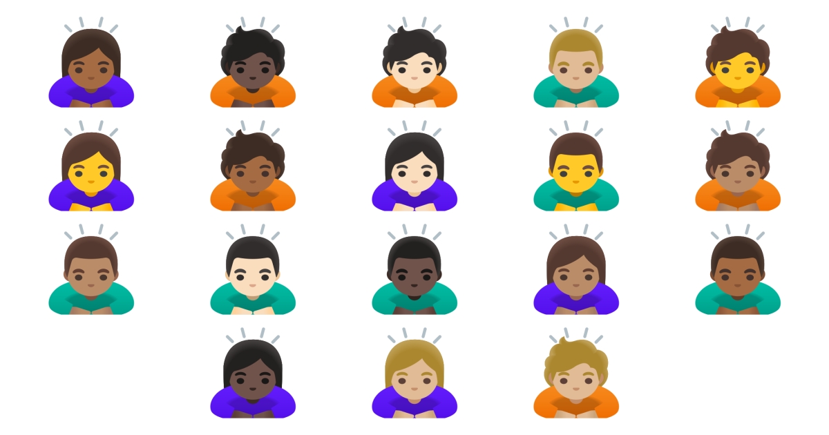 🙇 Apology Emojis 🙇‍♂️ 🙇‍♀️ 🙇🏻 🙇🏼 🙇🏽 🙇🏾