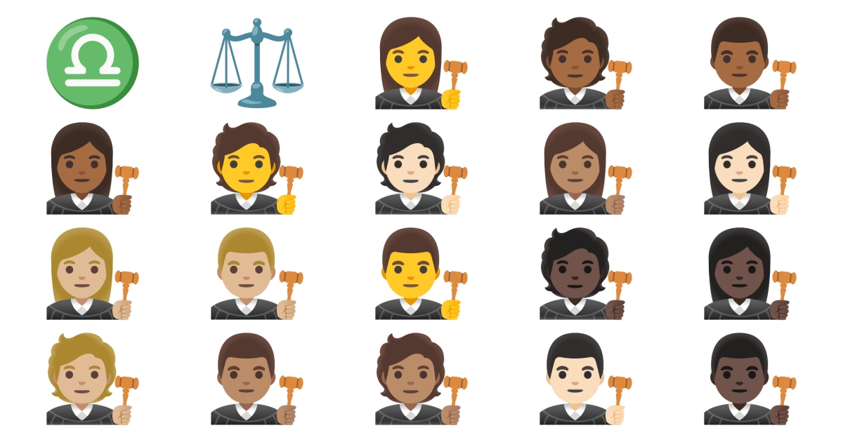 🧑‍⚖️ Justice Emojis 👨‍⚖️ 👩‍⚖️ ⚖️ ♎ 🧑🏻‍⚖️ 🧑🏼‍⚖️