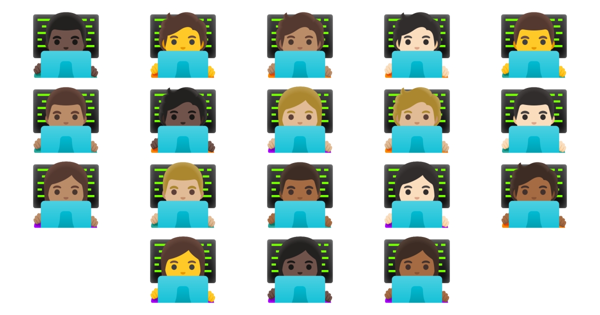 🧑‍💻 Software Emojis 👨‍💻 👩‍💻 🧑🏻‍💻 🧑🏼‍💻 🧑🏽‍💻 🧑🏾‍💻
