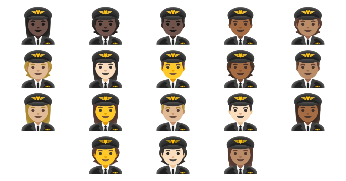 🧑‍ ️ Pilot Emojis 👨‍ ️ 👩‍ ️ 🧑🏻‍ ️ 🧑🏼‍ ️ 🧑🏽‍ ️ 🧑🏾‍ ️