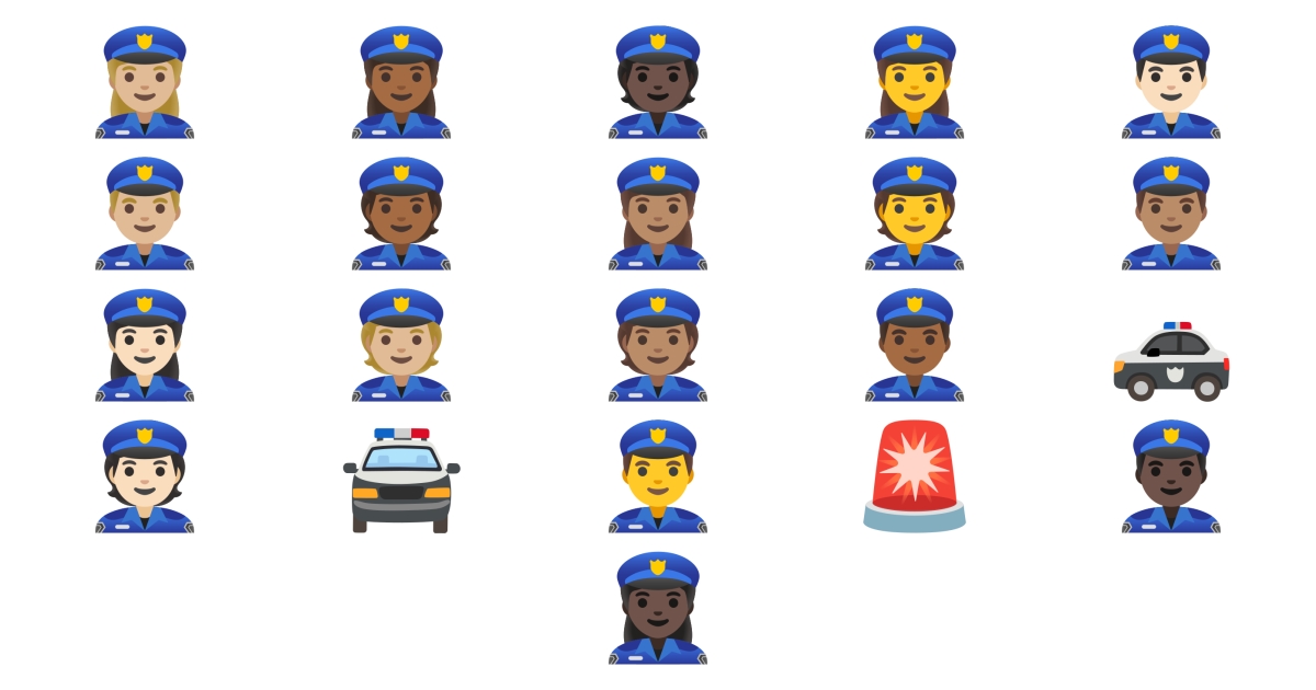 👮 Police Emojis 👮‍♂️ 👮‍♀️ 🚓 🚔 🚨 👮🏻