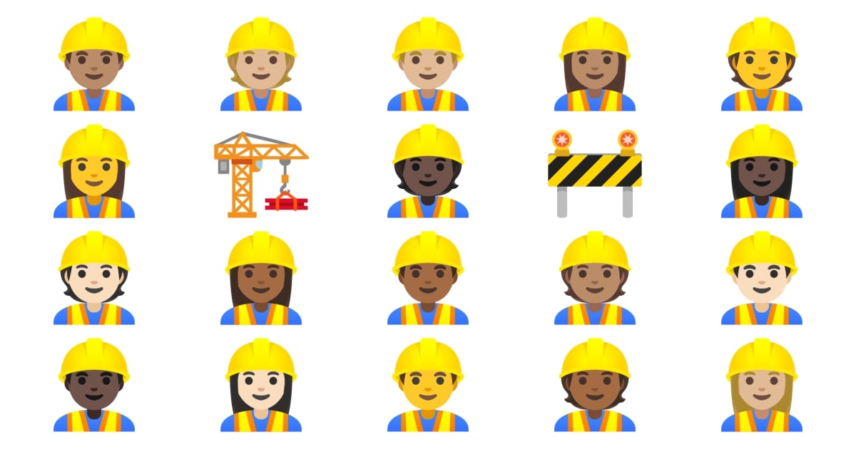 👷 Construction Emojis 👷‍♂️ 👷‍♀️ 🏗️ 🚧 👷🏻 👷🏼