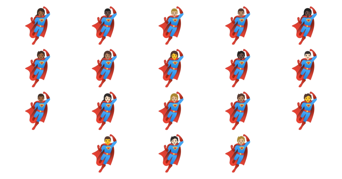 🦸 Hero Emojis 🦸‍♂️ 🦸‍♀️ 🦸🏻 🦸🏼 🦸🏽 🦸🏾