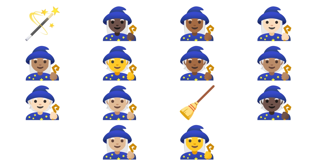 🧙 Witch Emojis 🧙‍♀️ 🪄 🧹 🧙🏻 🧙🏼 🧙🏽