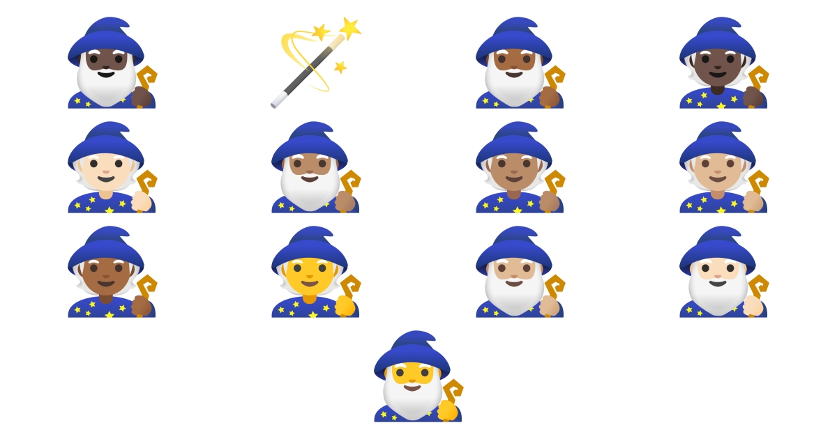 🧙 Wizard Emojis 🧙‍♂️ 🪄 🧙🏻 🧙🏼 🧙🏽 🧙🏾