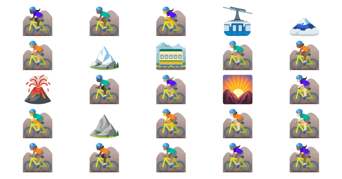 🚵 Mountain Emojis 🚵‍♂️ 🚵‍♀️ 🏔️ ⛰️ 🌋 🗻