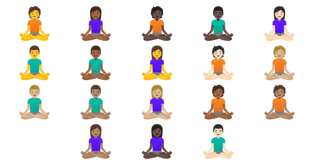 🧘 Meditation Emojis 🧘‍♂️ 🧘‍♀️ 🧘🏻 🧘🏼 🧘🏽 🧘🏾