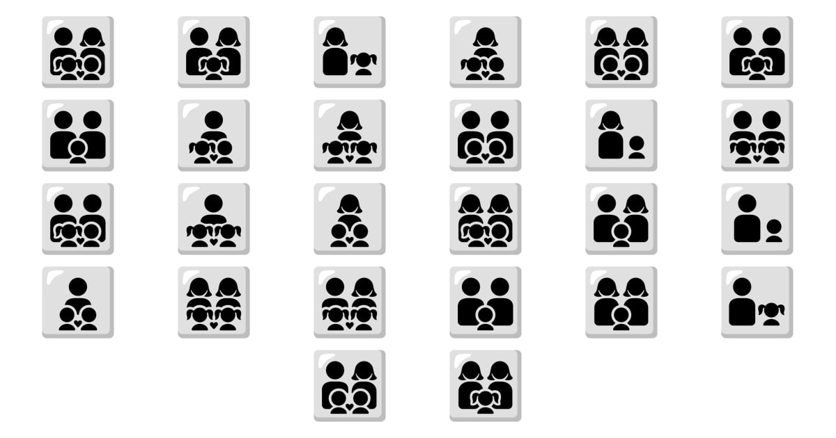 👨‍👩‍👦 Family Emojis 👨‍👩‍👧 👨‍👩‍👧‍👦 👨‍👩‍👦‍👦 👨‍👩‍👧‍👧 👨‍👨‍👦 👨‍👨‍👧