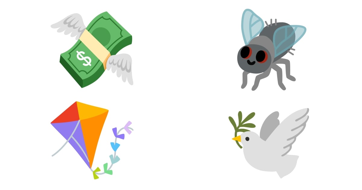 🕊️ Fly Emojis 🪰 🪁 💸