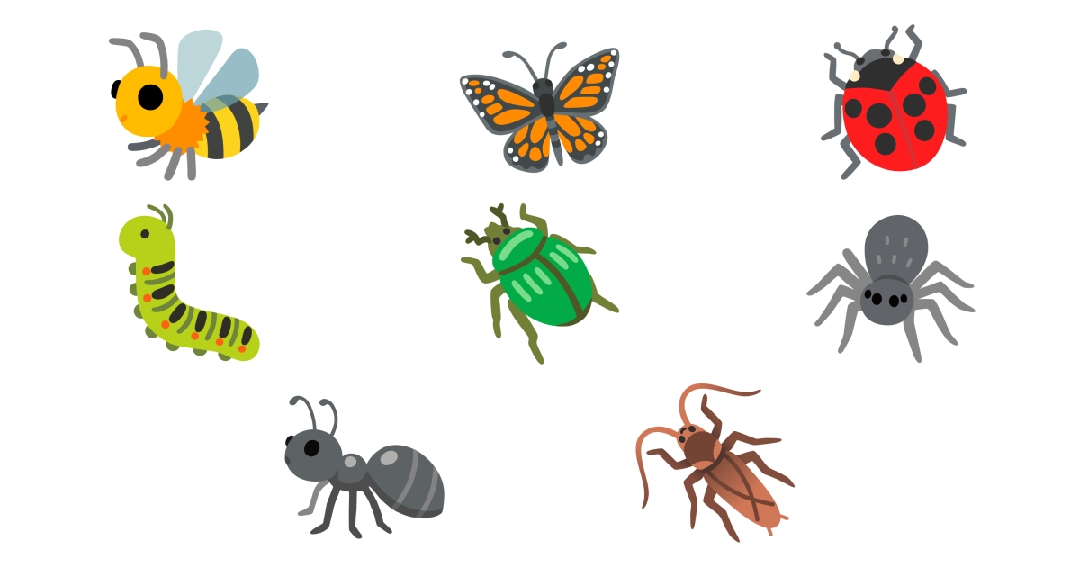 🦋 Insect Emojis 🐛 🐜 🐝 🪲 🐞 🪳