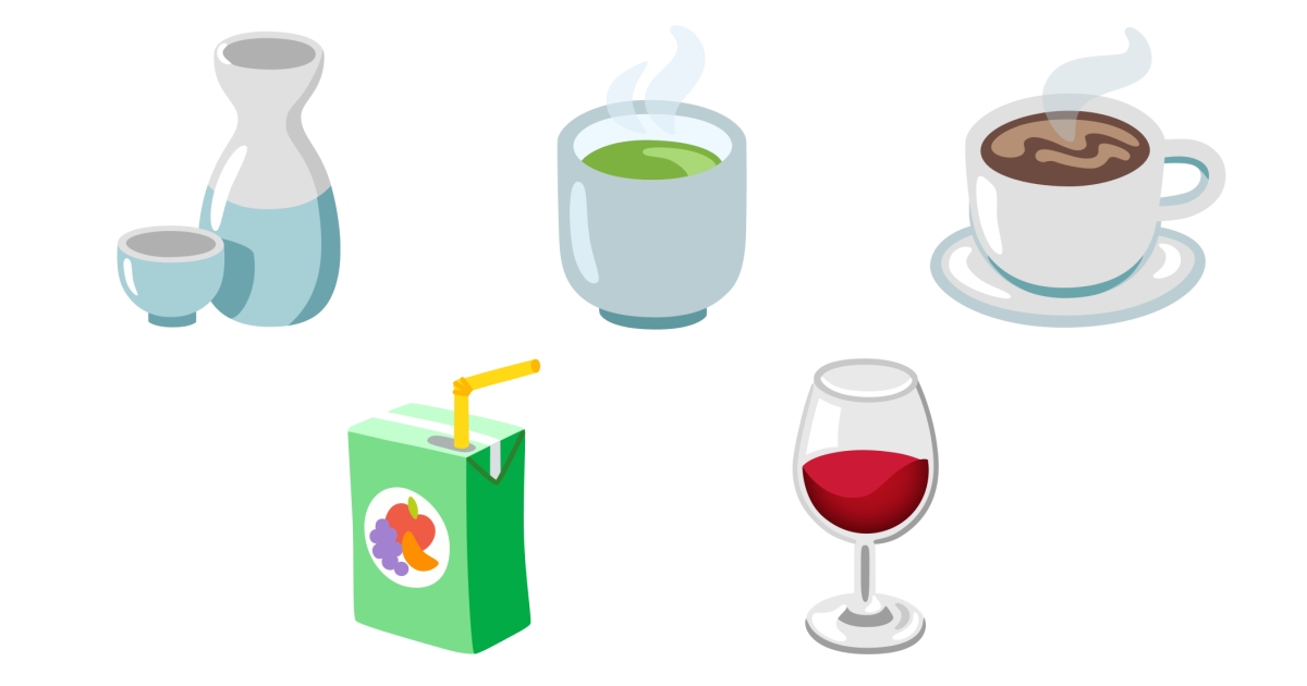 ☕ Beverage Emojis 🍵 🍶 🍷 🧃