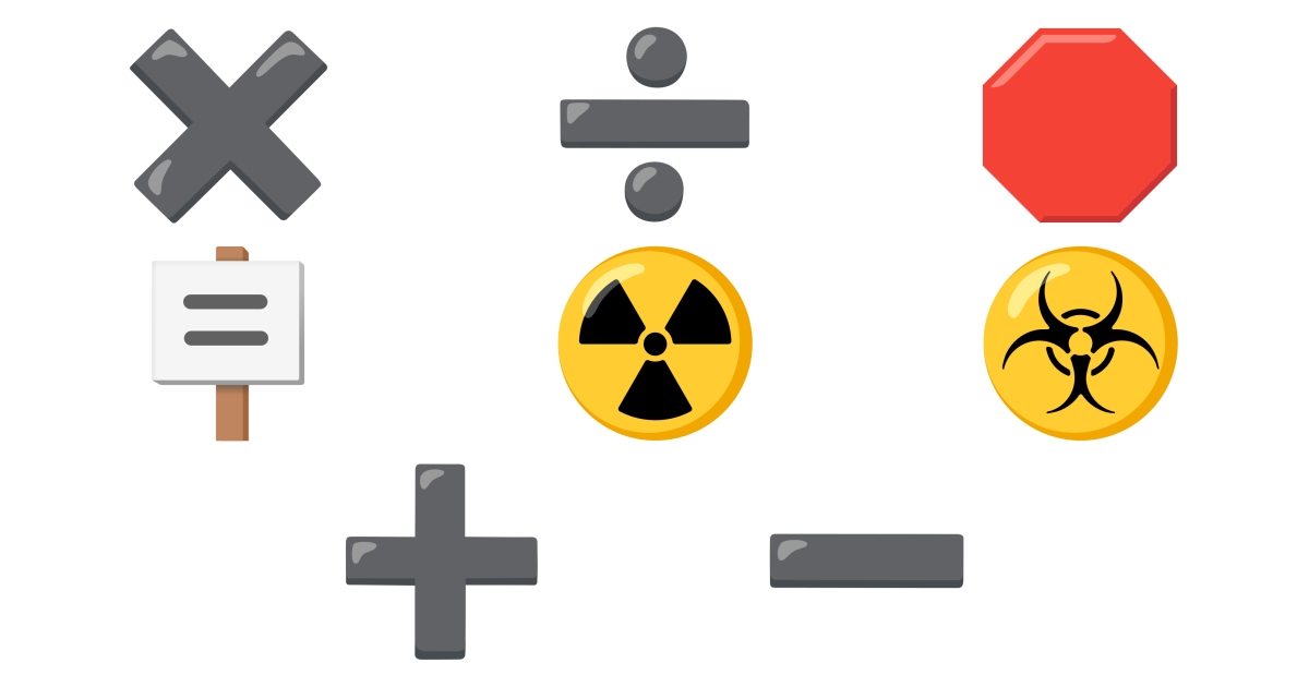 🛑 Sign Emojis 🪧 ☢️ ☣️ ️