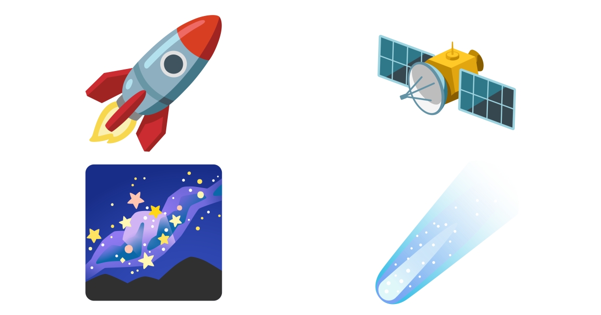 🛰️ Space Emojis 🚀 🌌 ☄️