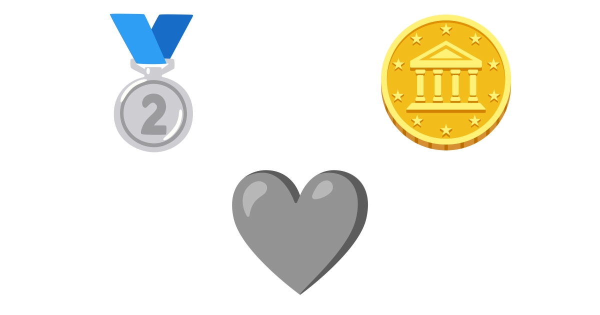 Silver Emojis 🥈 🪙