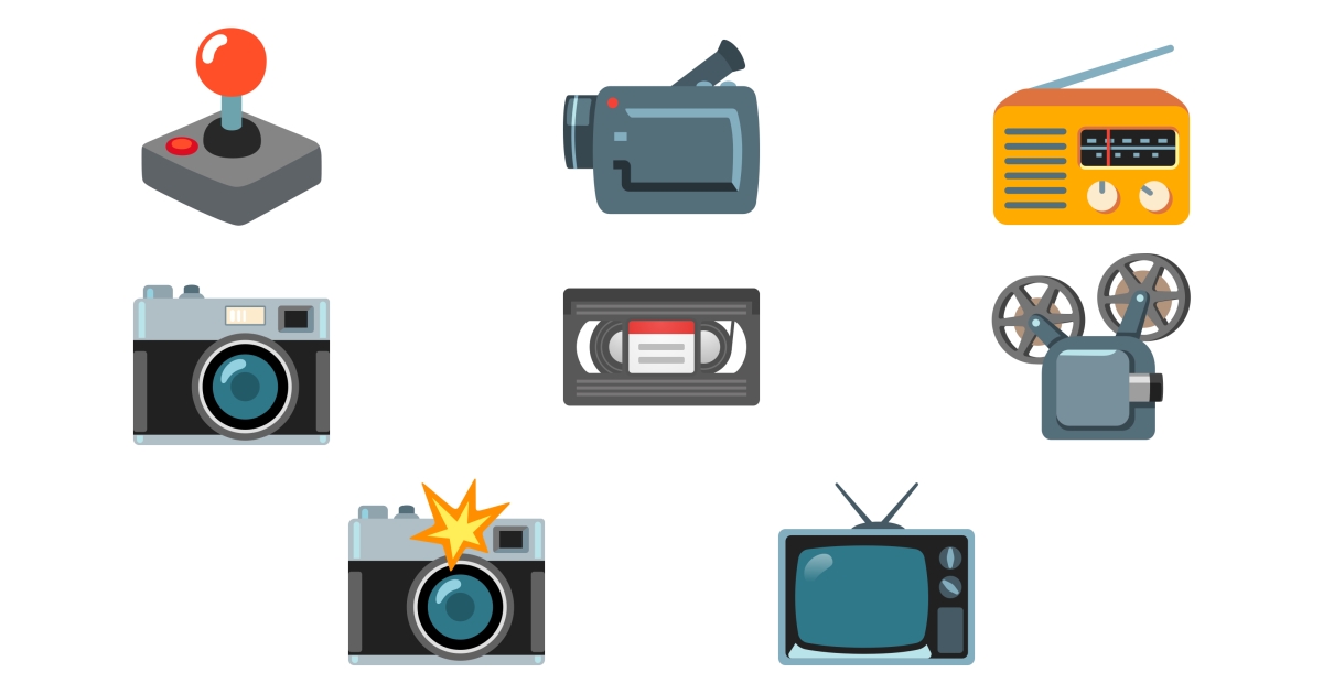 🕹️ Video Emojis 📻 📽️ 📺 📷 📸 📹