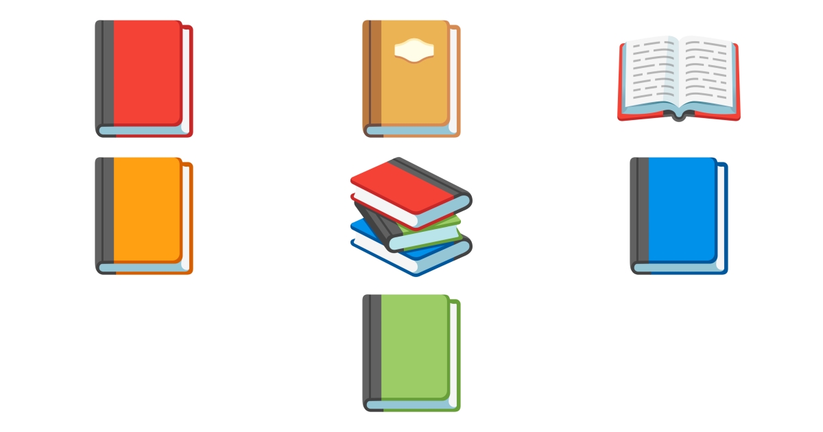 📔 Book Emojis 📕 📖 📗 📘 📙 📚