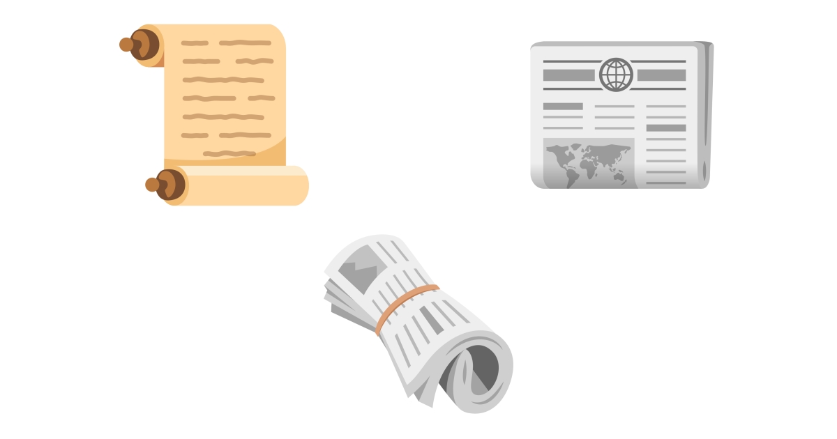 📜 Paper Emojis 📰 🗞️