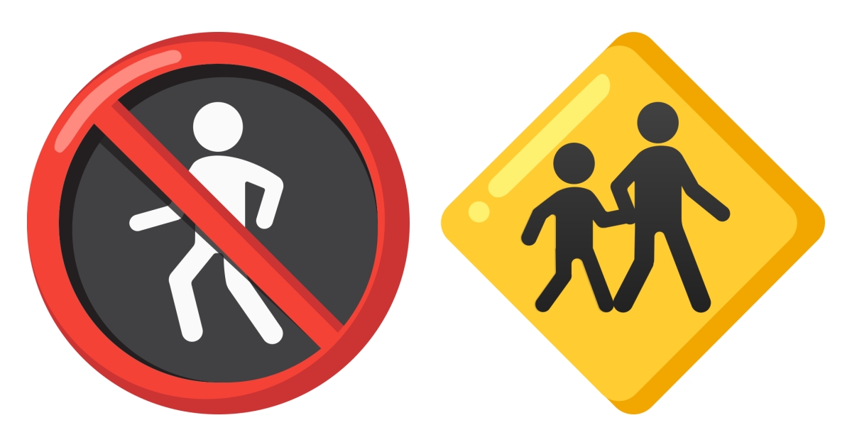 🚸 Pedestrian Emojis 🚷