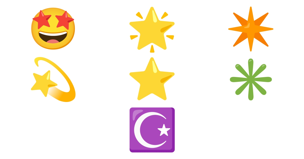 🤩 Stern Emojis 💫 ⭐ 🌟 ☪️ ️ ️