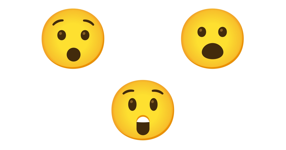 😮 erstaunt Emojis 😯 😲