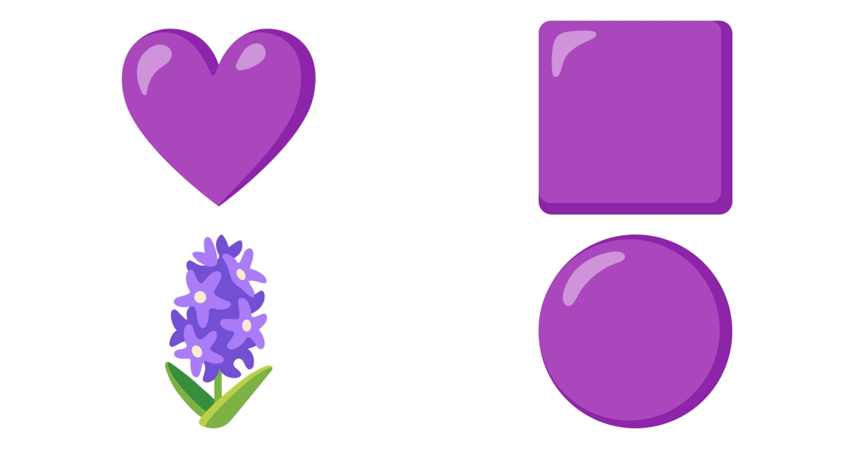 💜 lila Emojis 🪻 🟣 🟪